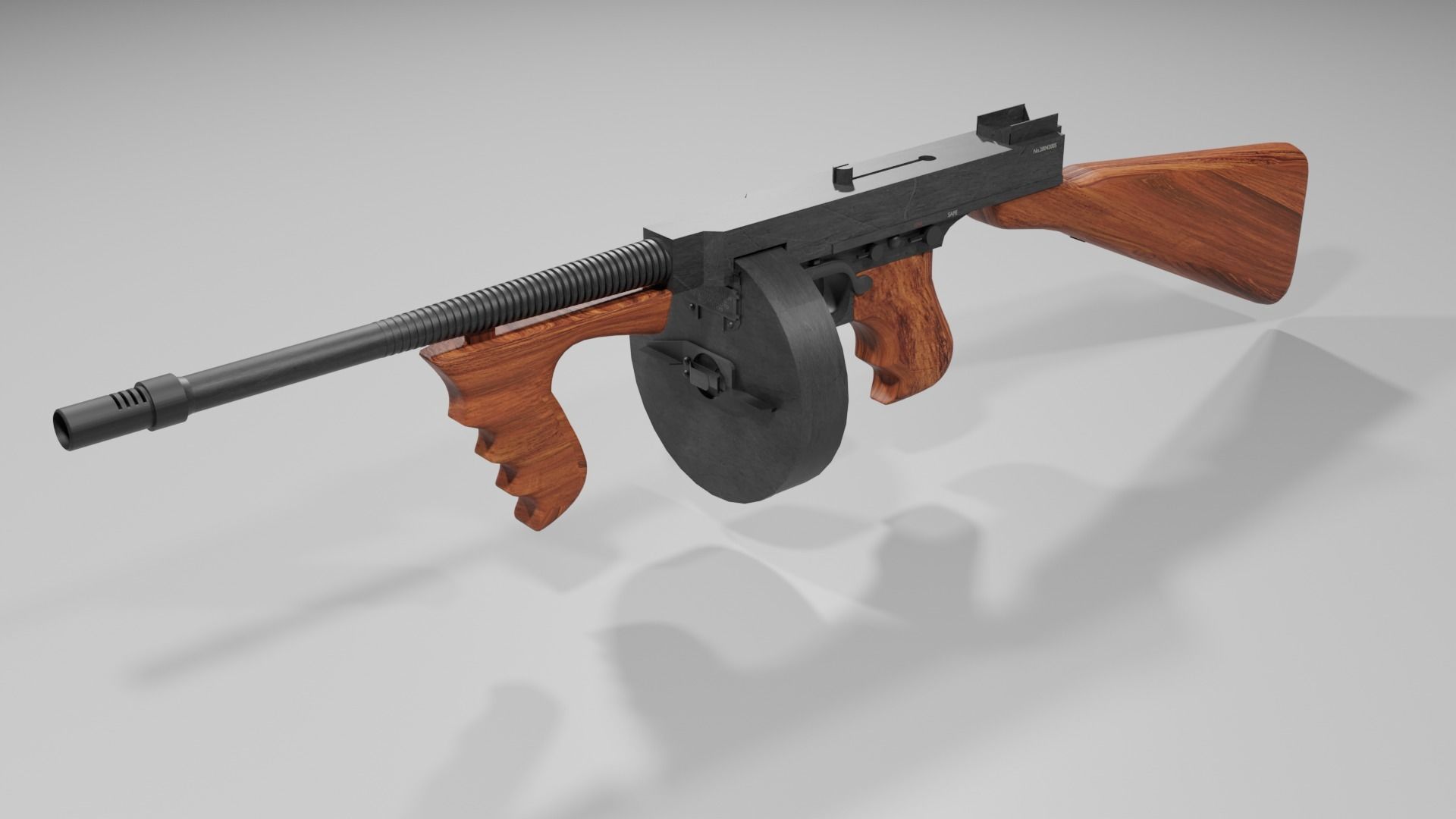 3D model Thompson Submachine Gun VR / AR / low-poly | CGTrader