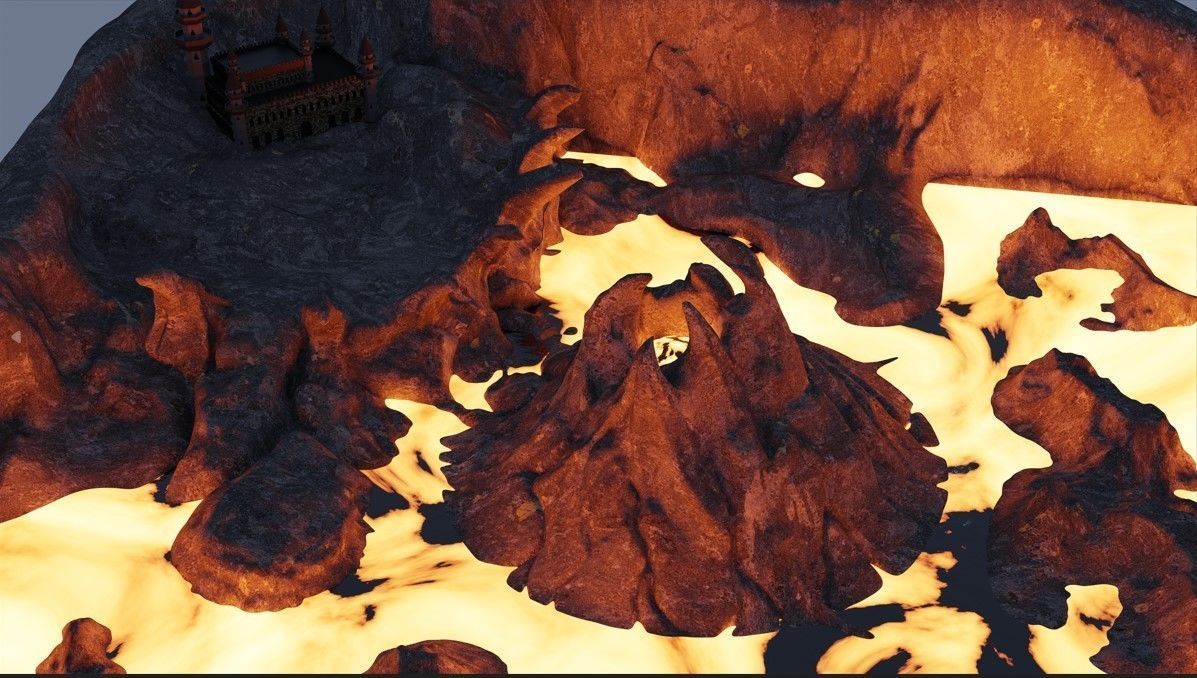 Vocanic Moutain Map 3D model | CGTrader