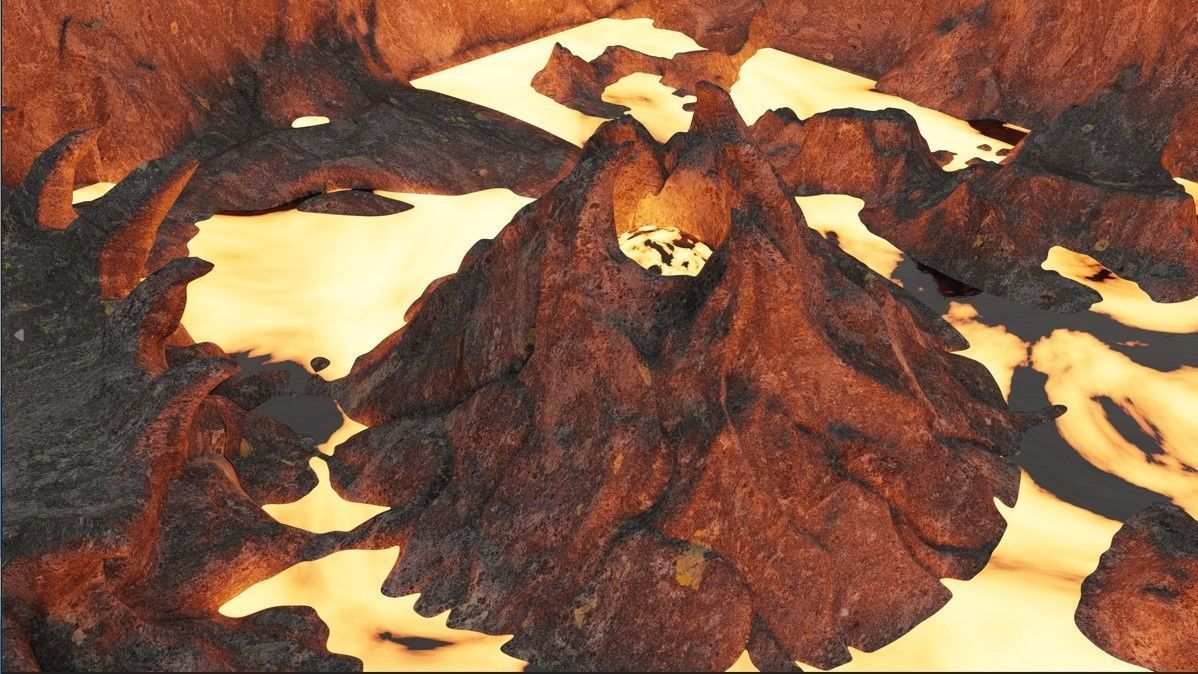 Vocanic Moutain Map 3D model | CGTrader