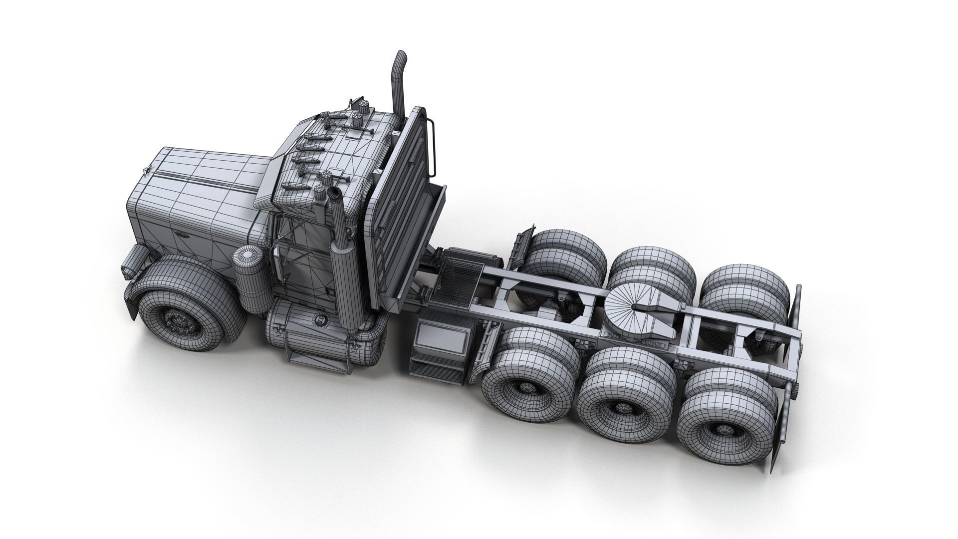 3D model Peterbilt 379 heavy hauler truck VR / AR / low-poly | CGTrader