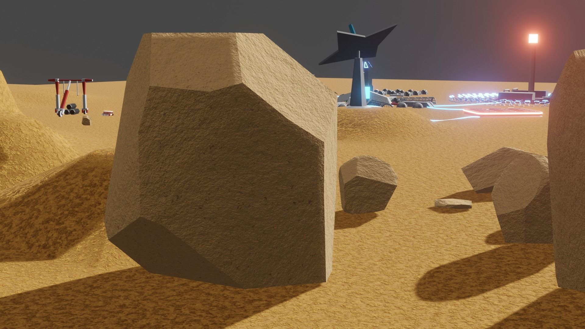 3D model The mars base project pack low-poly 3D model VR / AR / low ...