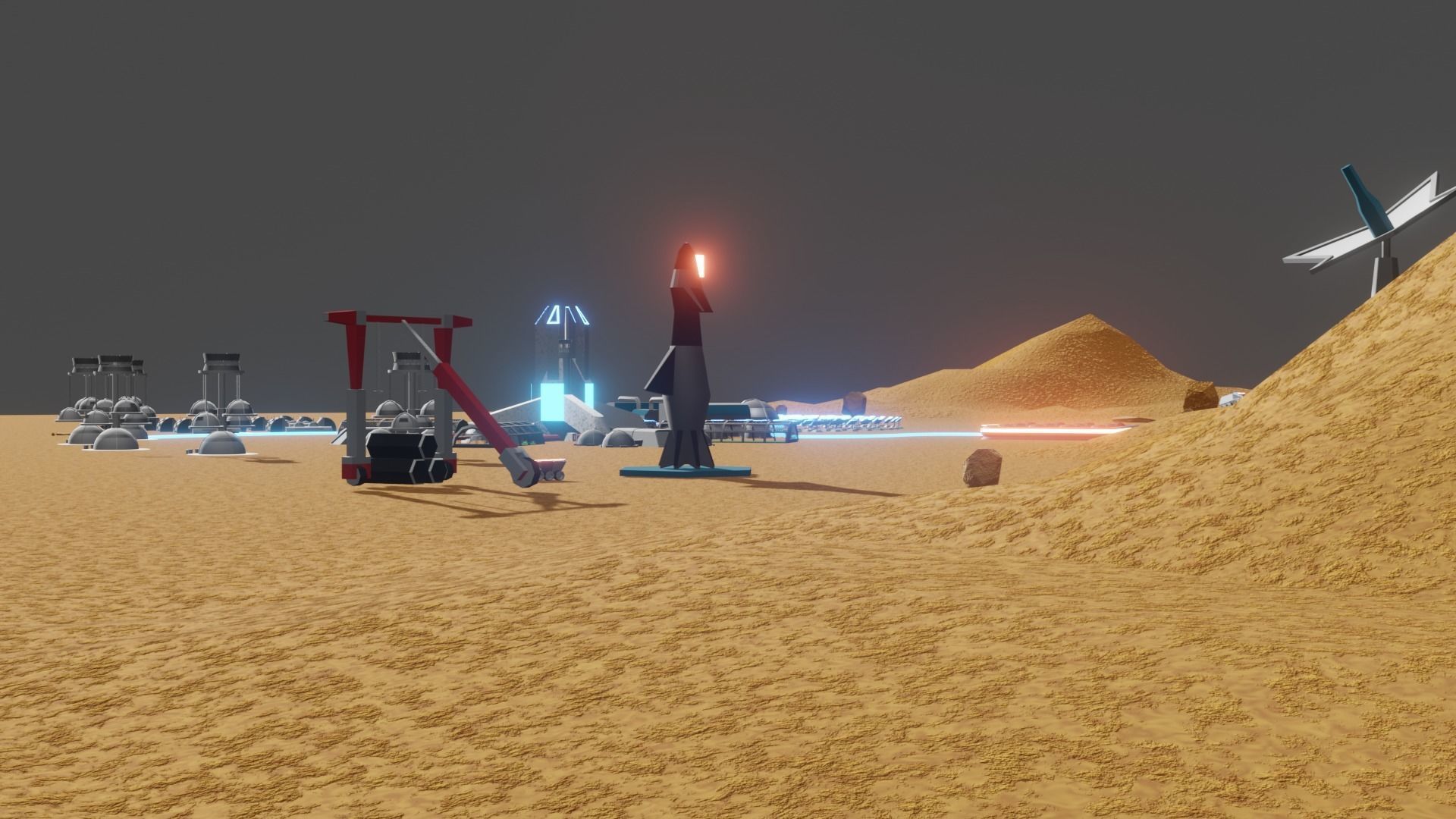 3D model The mars base project pack low-poly 3D model VR / AR / low ...