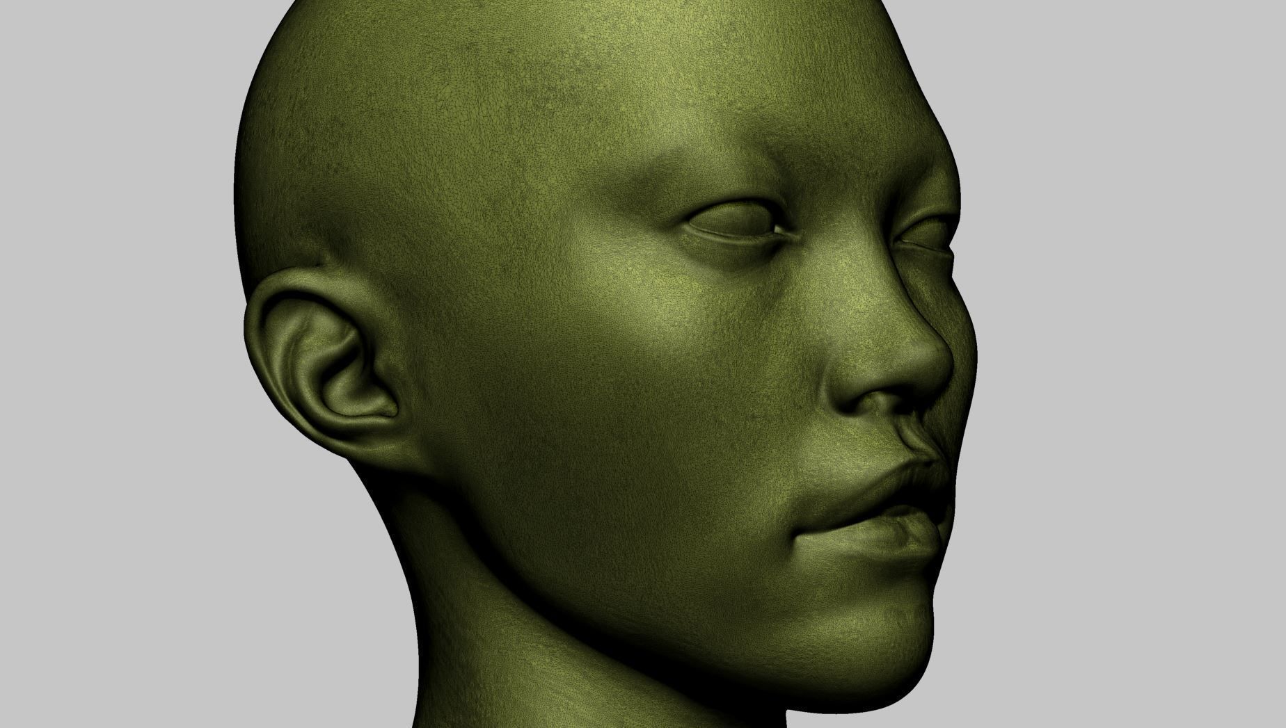 Asian Female Head A Printable 3D model 3D printable | CGTrader