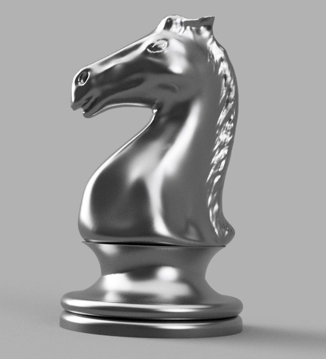knight for chess 3D model 3D printable | CGTrader