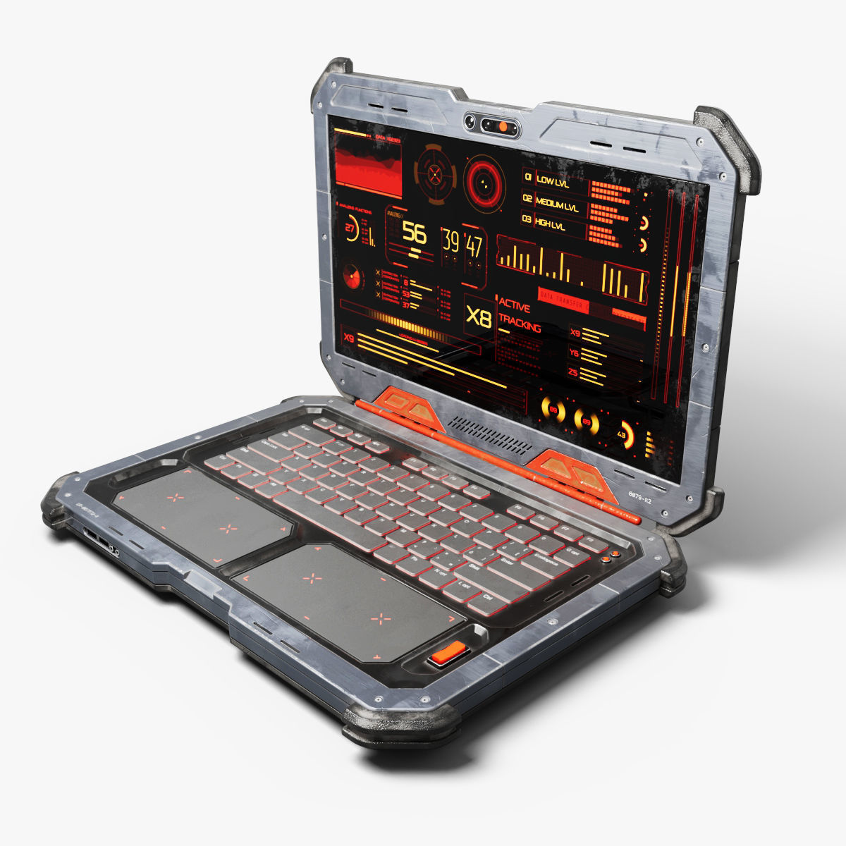 Cyber Scifi Laptop 3D model | CGTrader
