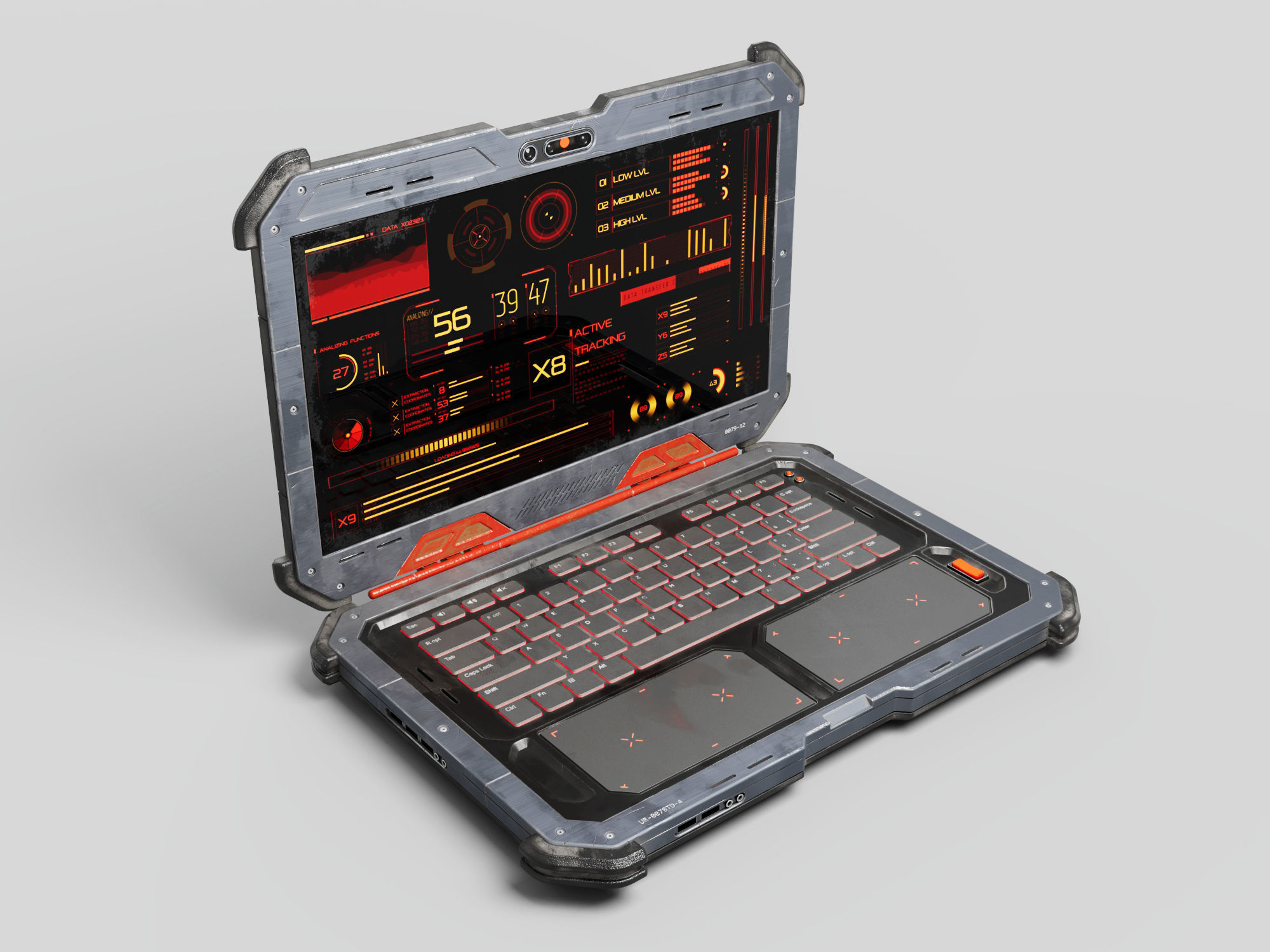 Cyber Scifi Laptop 3D model | CGTrader