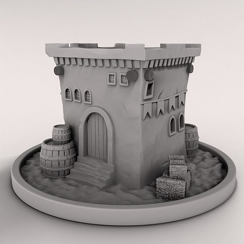 medieval house 3D model 3D printable | CGTrader