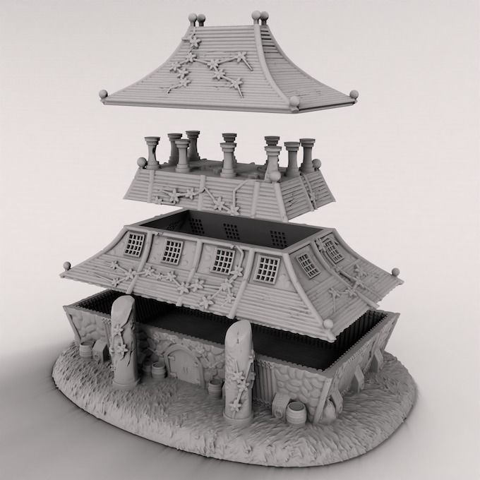medieval house 3D model 3D printable | CGTrader