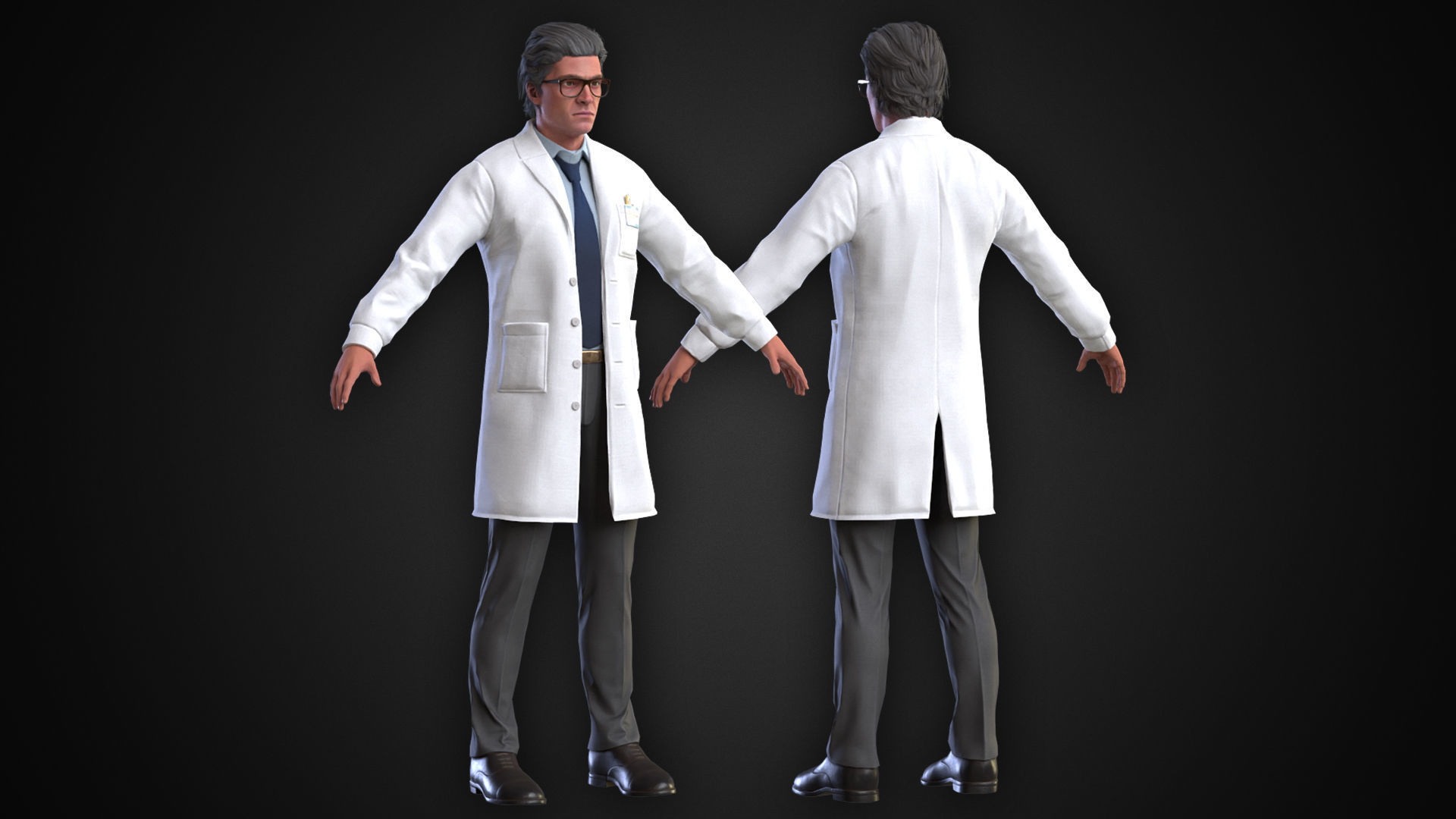 3D model The Professor VR / AR / low-poly | CGTrader