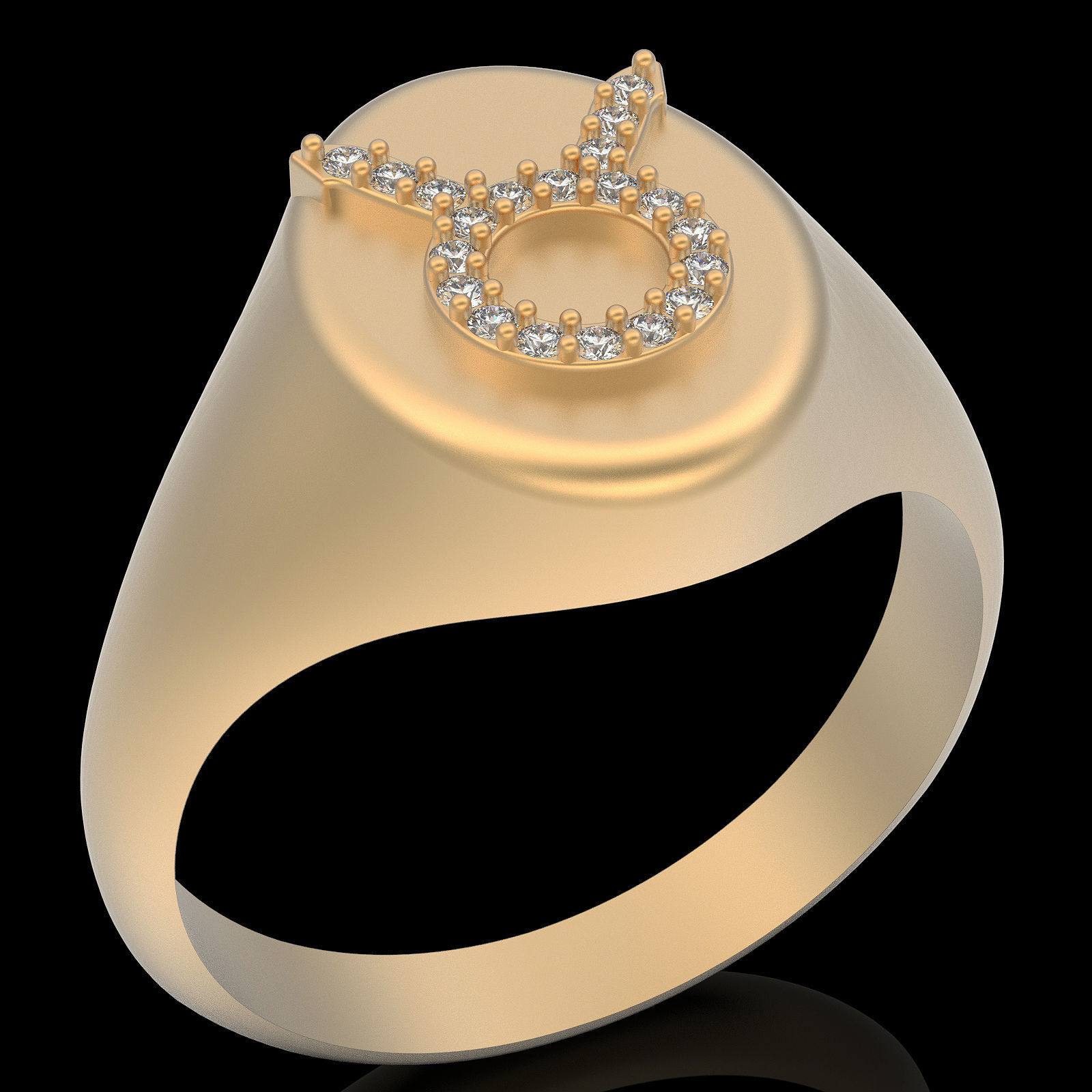 Zodiac sign rings silver gold printable jewelry 3D model 3D model 3D ...