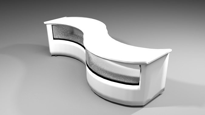 Counter Desk 3 3D model | CGTrader