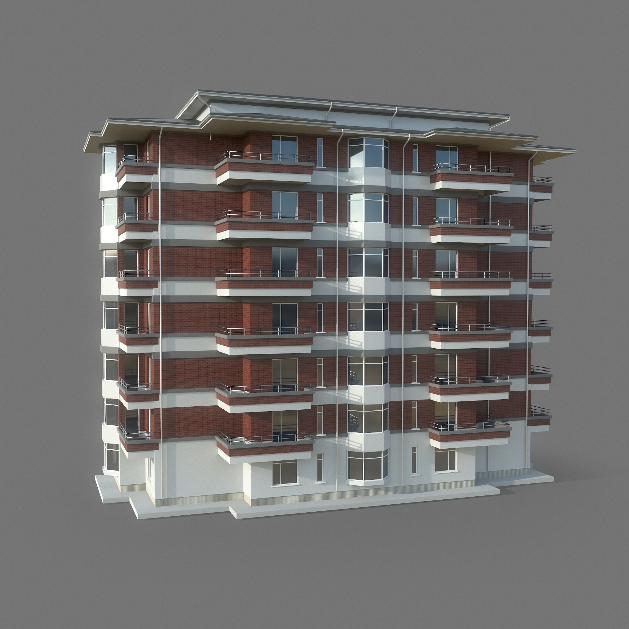 3D model Residential Apartment Building VR / AR / low-poly | CGTrader