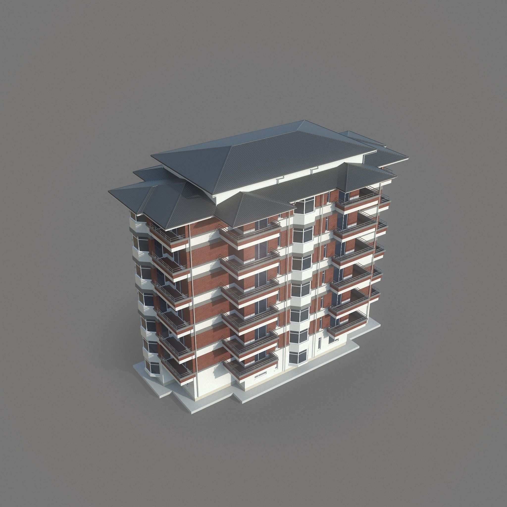 3D model Residential Apartment Building VR / AR / low-poly | CGTrader
