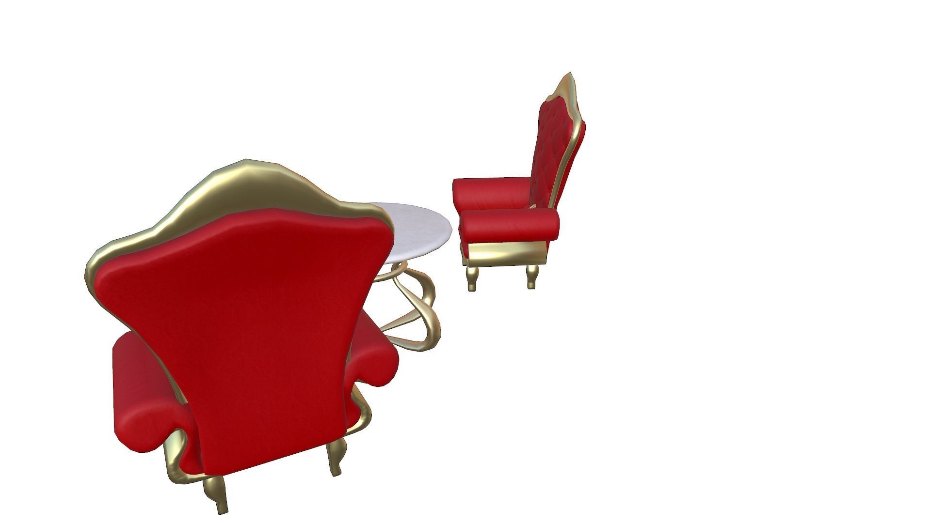 3D model Waiting Chair and Table 1 VR / AR / low-poly | CGTrader