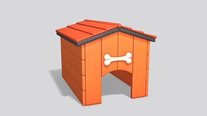 3D model Dog House Cartoon VR / AR / low-poly | CGTrader