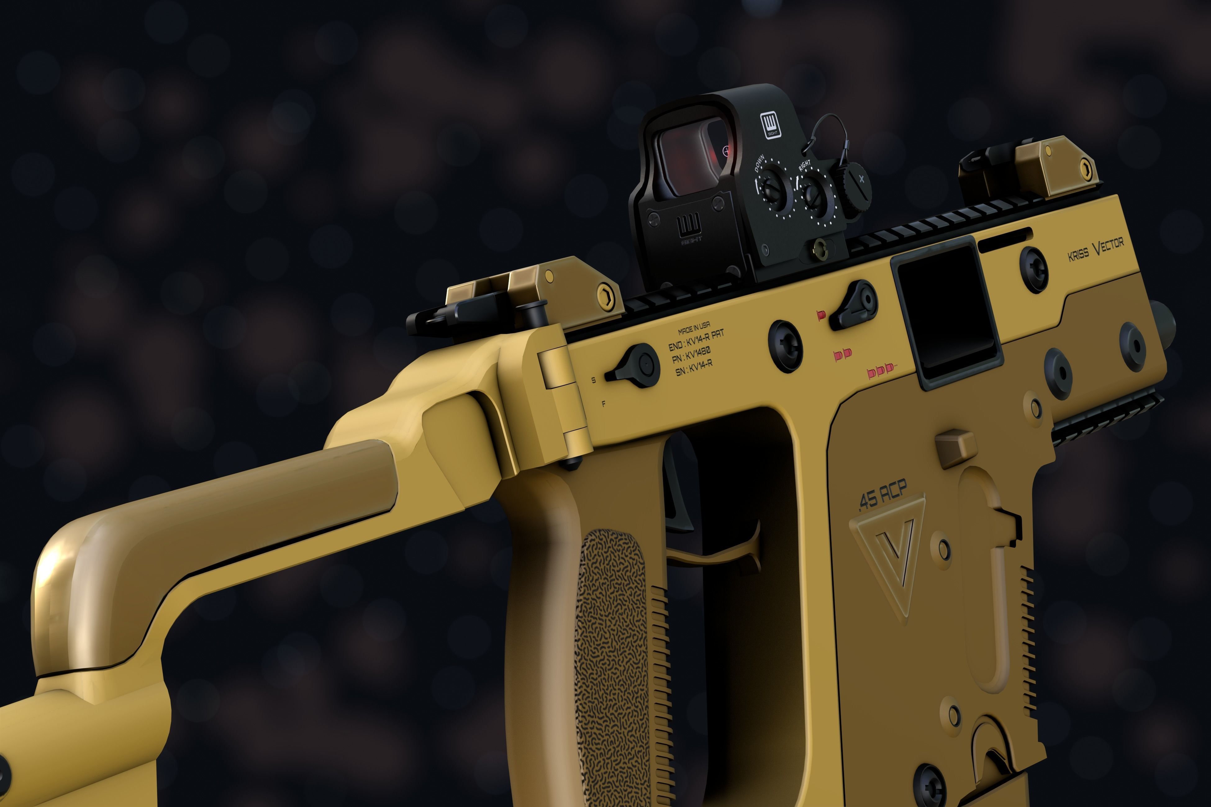 3D model Weapon NZ Guns - Kriss Vector VR / AR / low-poly | CGTrader