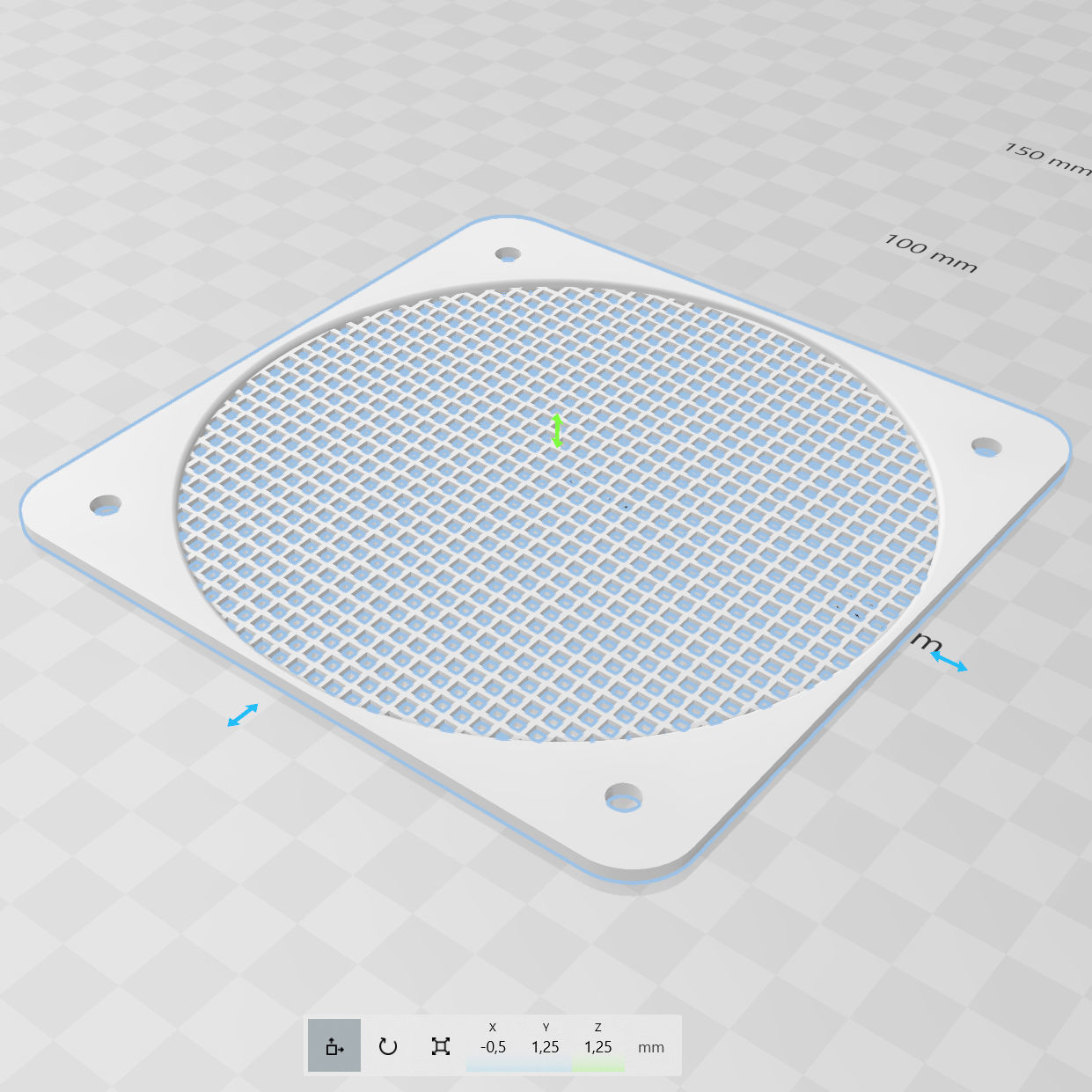 12mm Circular PC Grid Filter 3D model 3D printable | CGTrader