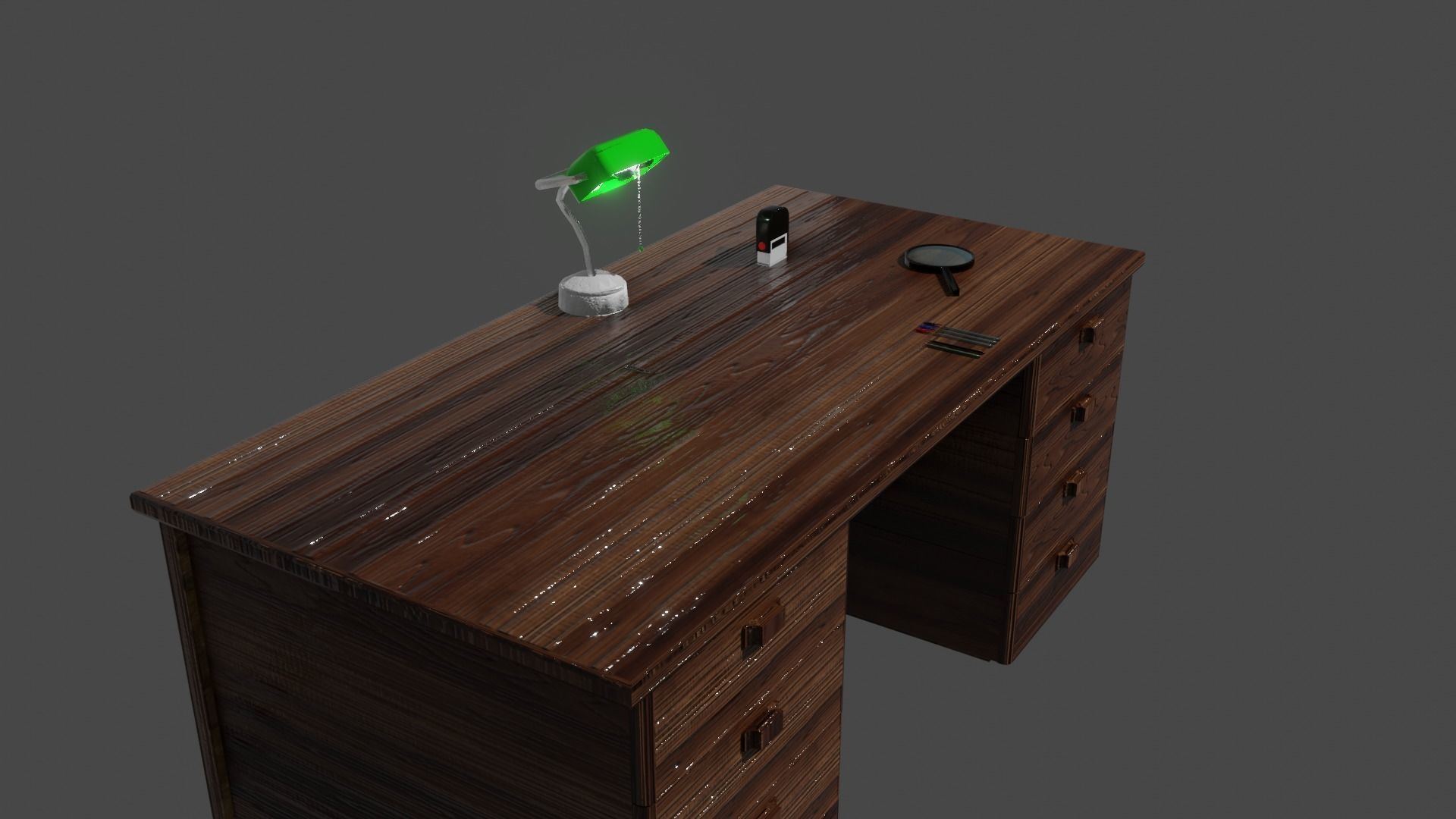 3D model Pack table with objects - low poly VR / AR / low-poly | CGTrader