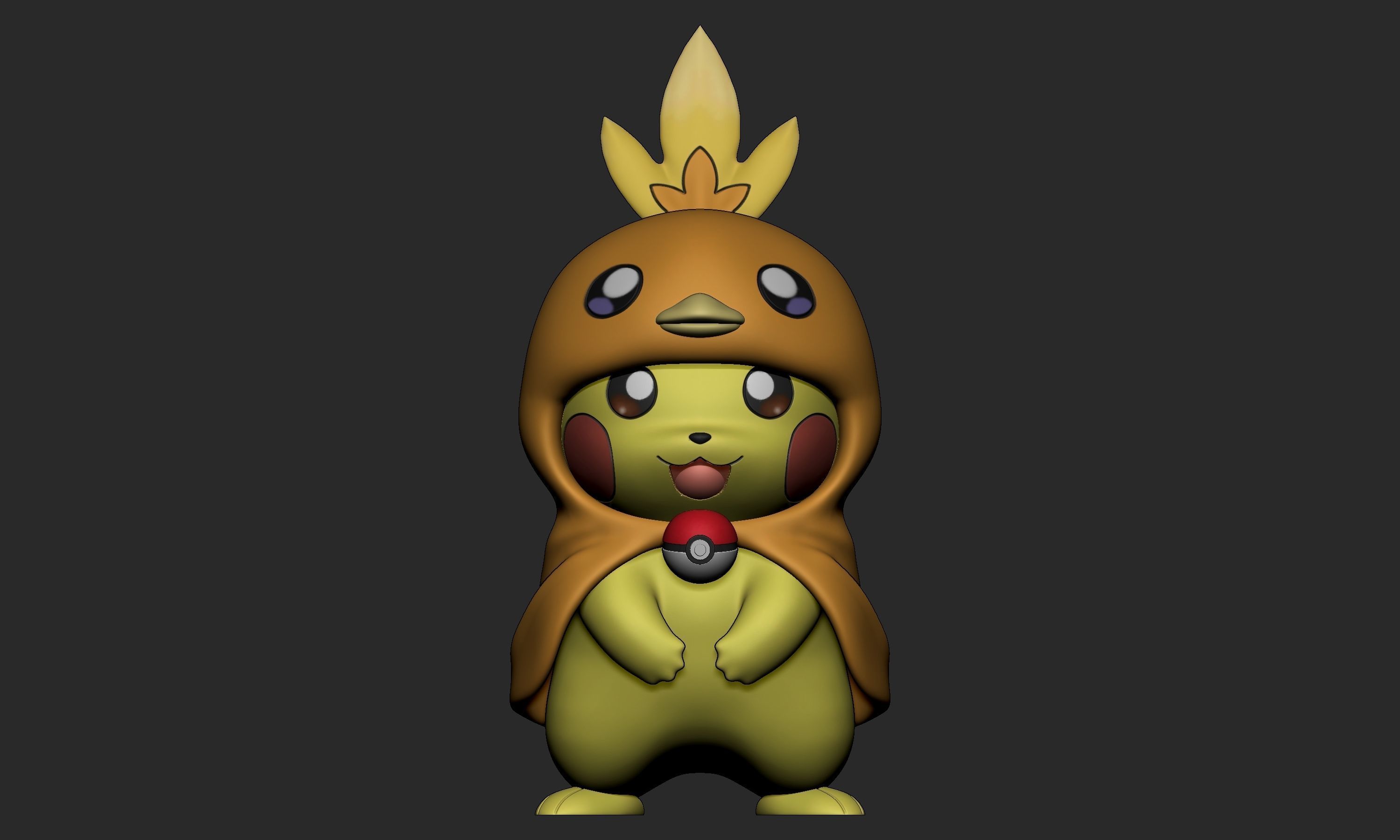 Pokemon - Pikachu Torchic Cosplay free 3D model 3D printable | CGTrader