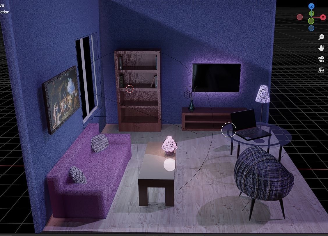 soft room mini asset free 3D model | CGTrader