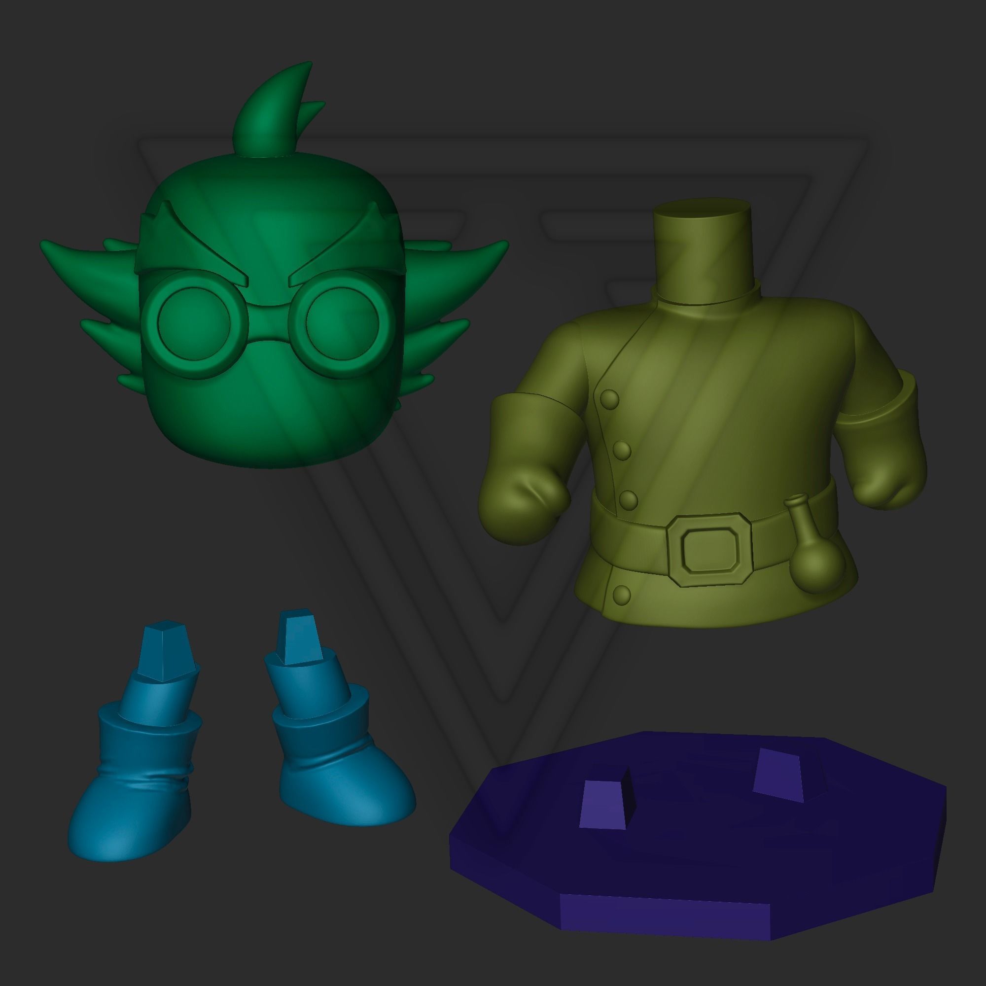 stumble guys Dr Egg 3D model 3D printable | CGTrader