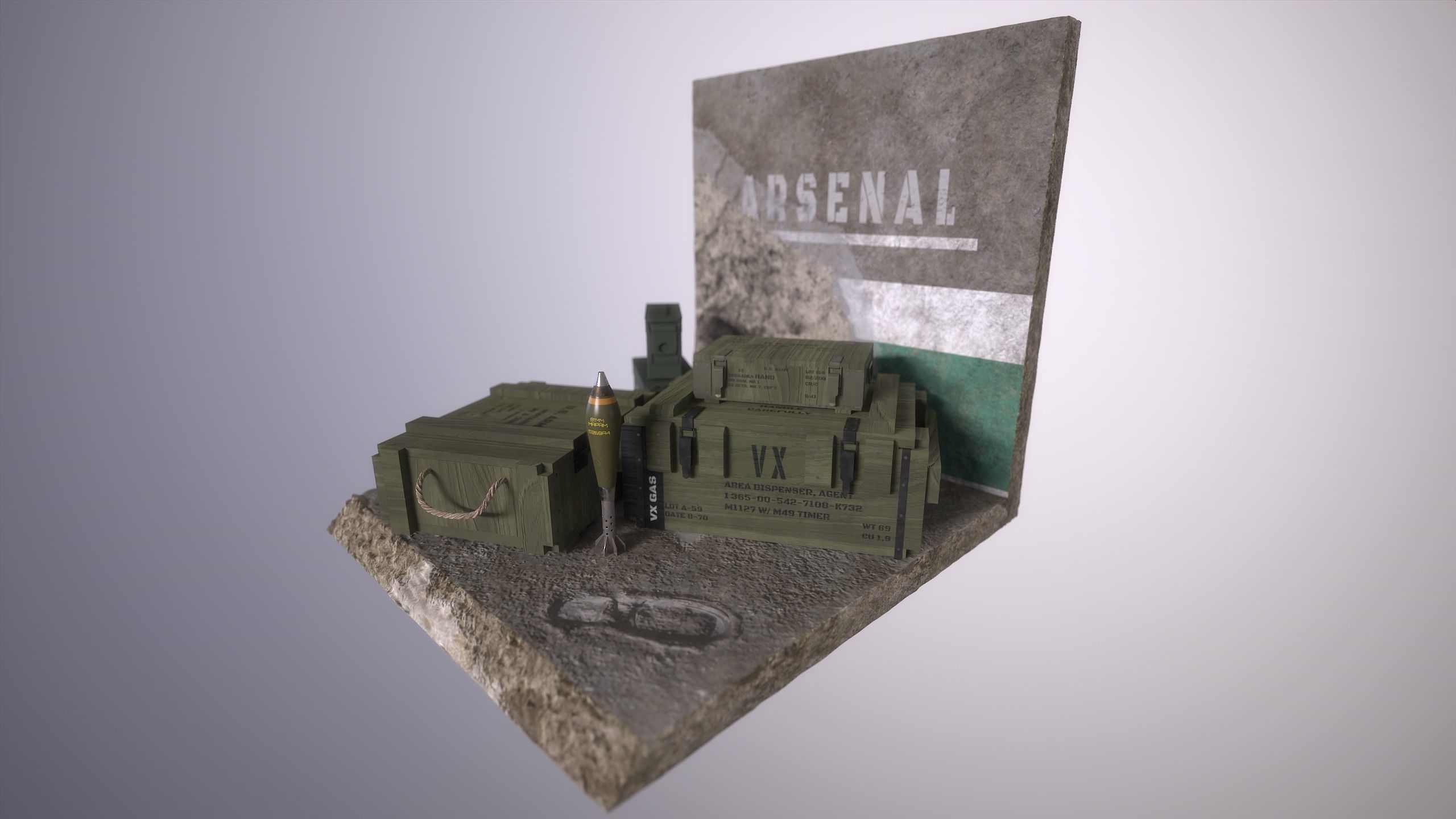 3D model Realistic Military Ammo Boxes - Premium 3D Models VR / AR ...