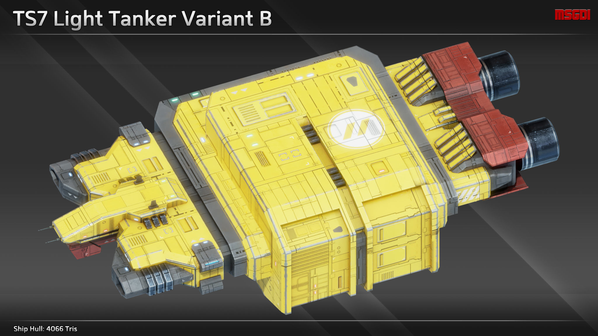 3D model Spaceship TS7 Light Tanker VR / AR / low-poly | CGTrader
