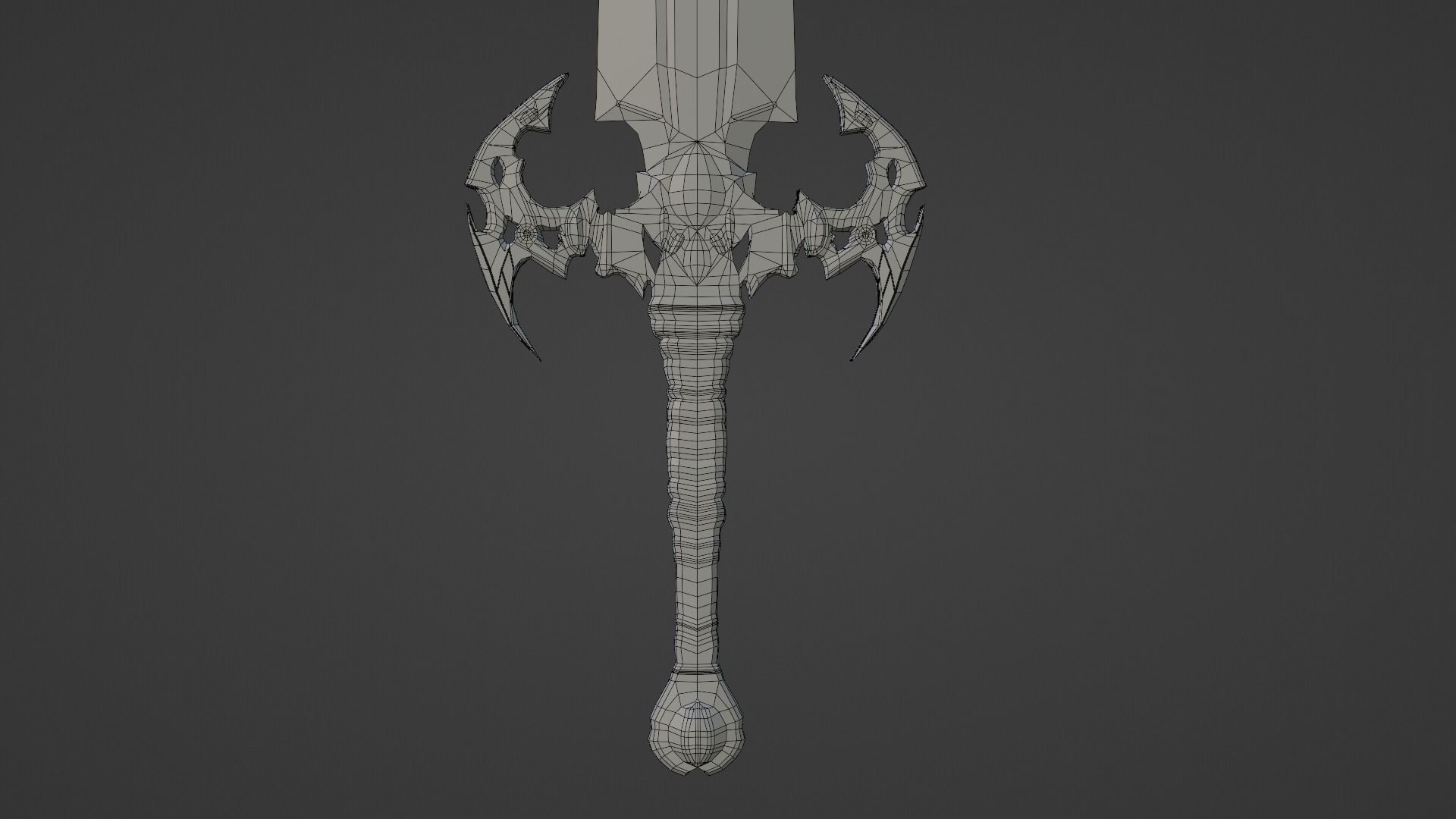 3D model vampire sword blood low-poly ready for the game PBR VR / AR ...