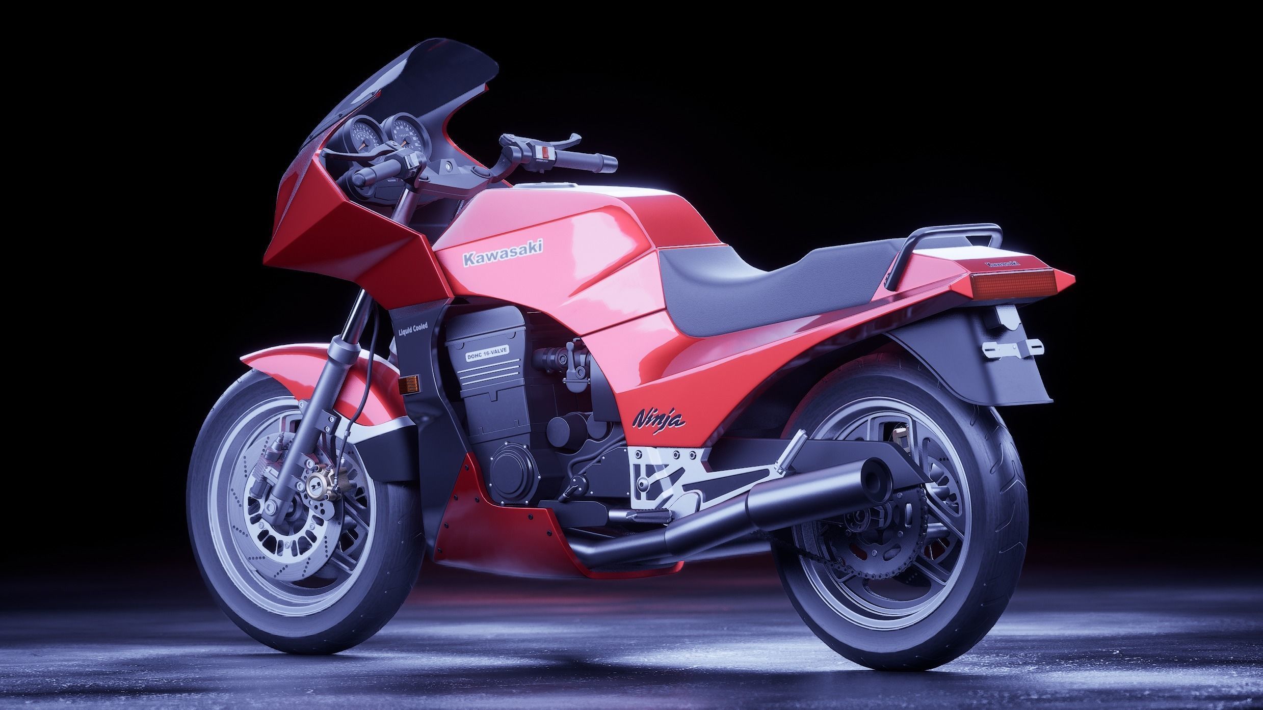 Kawasaki Ninja - GPZ 900R 3D model | CGTrader