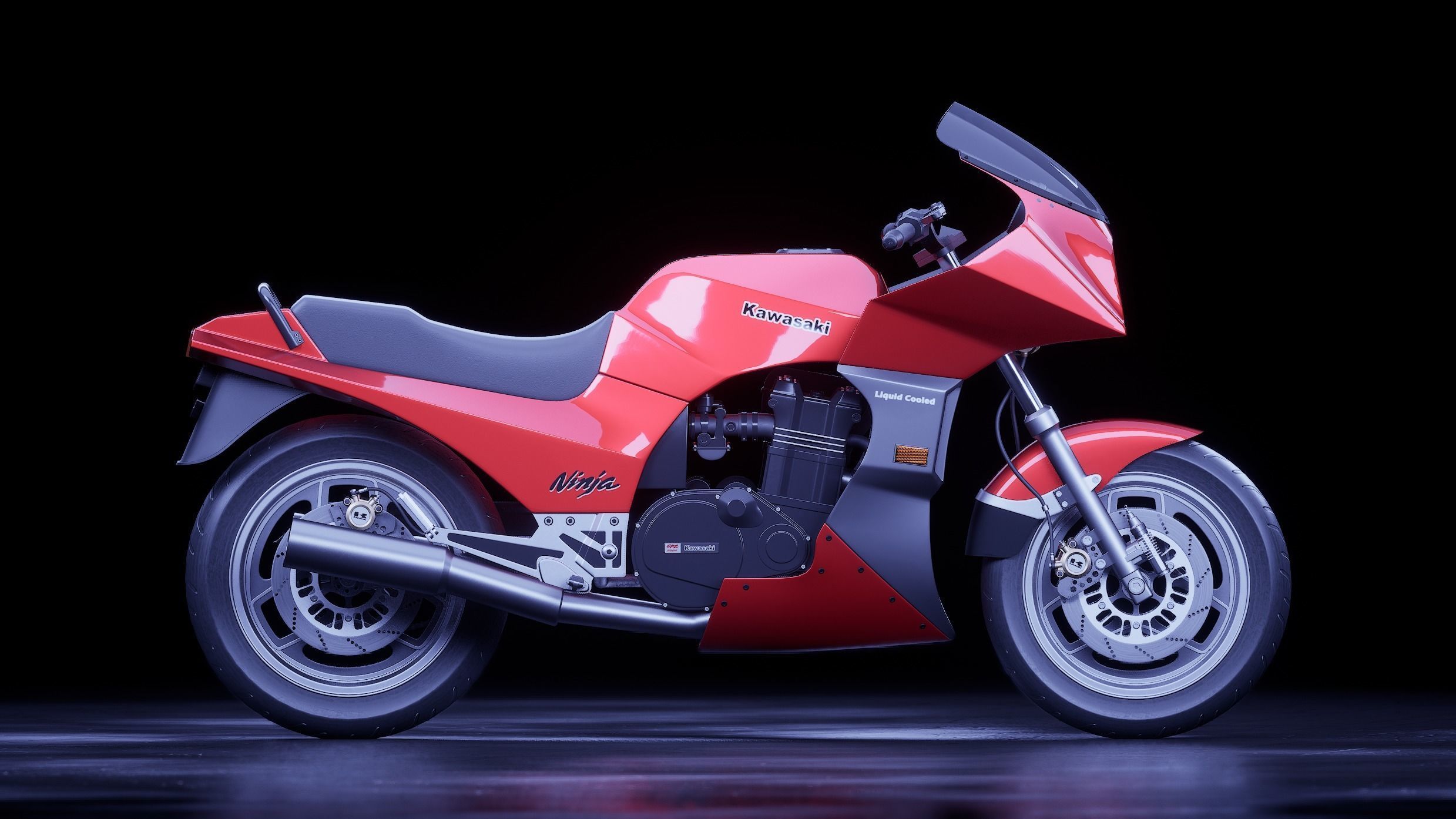 Kawasaki Ninja - GPZ 900R 3D model | CGTrader