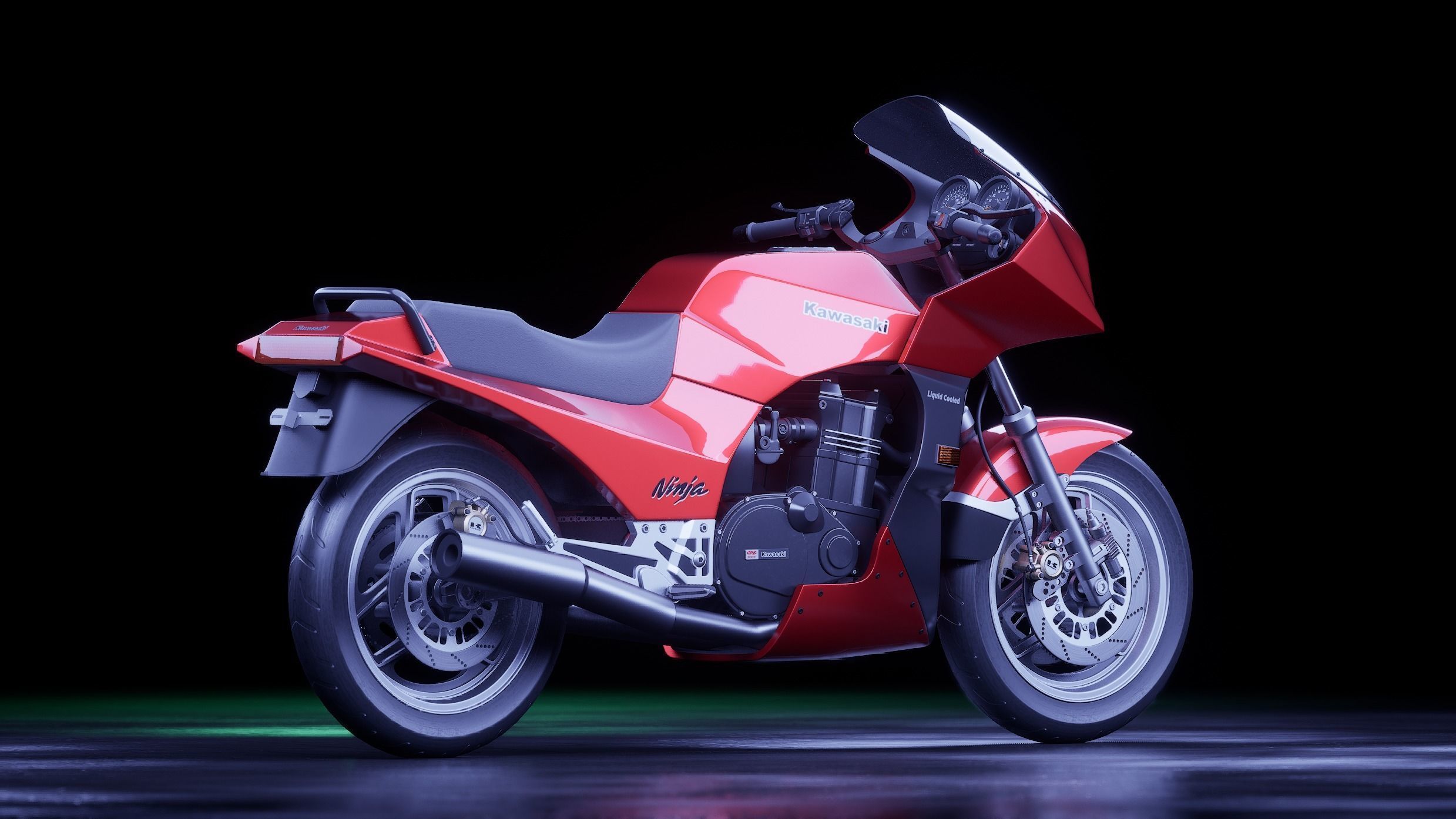 Kawasaki Ninja - GPZ 900R 3D model | CGTrader