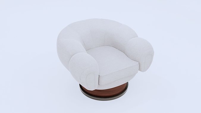Jean De Merry Sao Chair Swivel Base Finish 3D Model 3D model | CGTrader