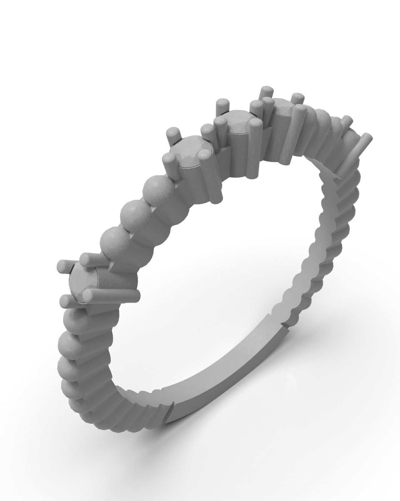 Little finger women ring 3D model 3D printable | CGTrader