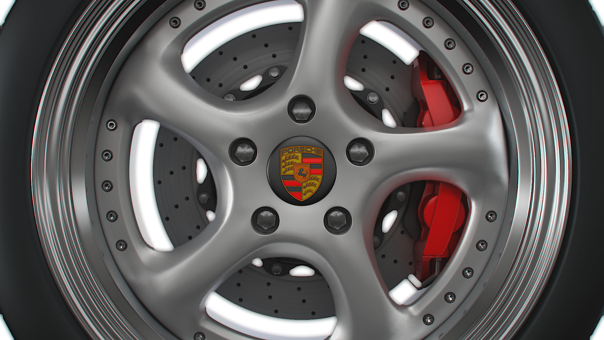Porsche Turbo P wheel 3D model | CGTrader