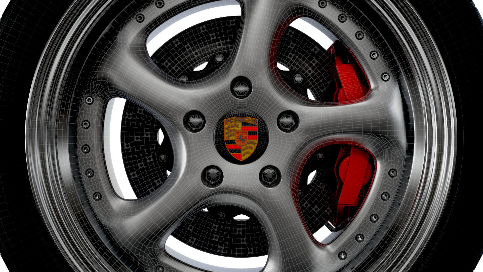 Porsche Turbo P wheel 3D model | CGTrader