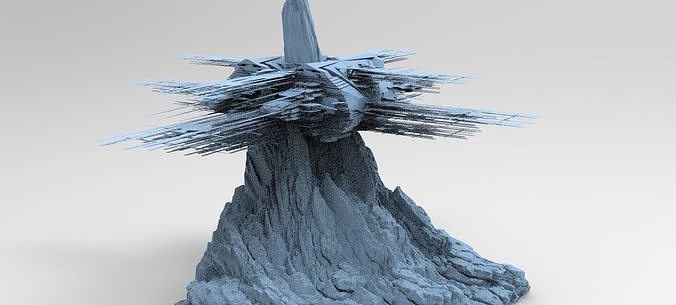 Spaceship cliff base 4 3D model | CGTrader