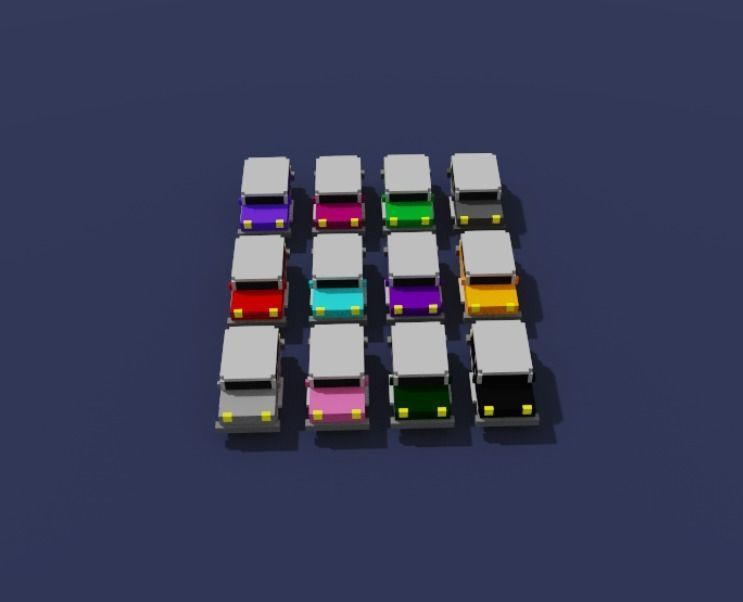 3D model Cubic Cars VR / AR / low-poly | CGTrader