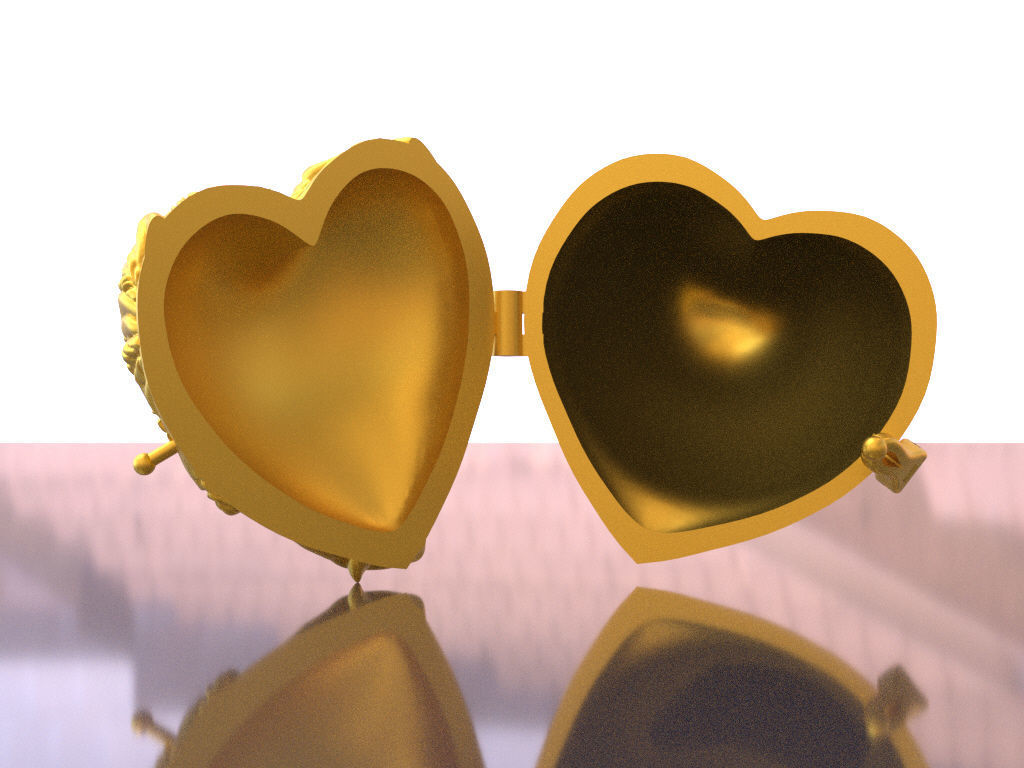 Locket with wings - Reliquary 3D model 3D printable | CGTrader