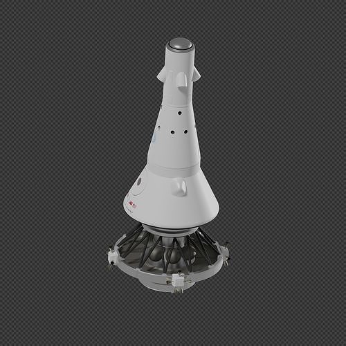 Excalibur Almaz Reusable Reentry Vehicle 3D model | CGTrader