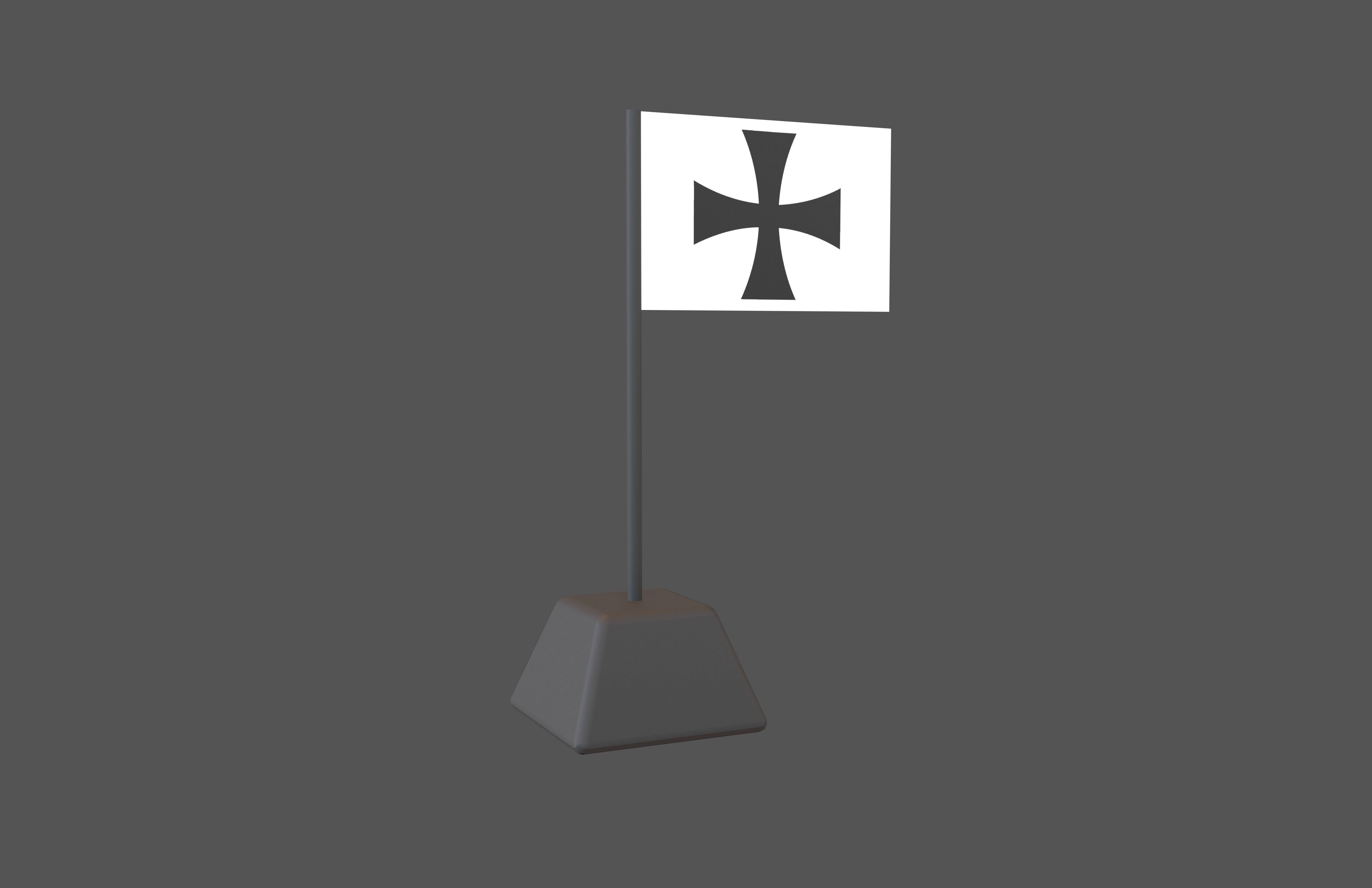3D model Teutonic Order Flag v1 001 VR / AR / low-poly | CGTrader
