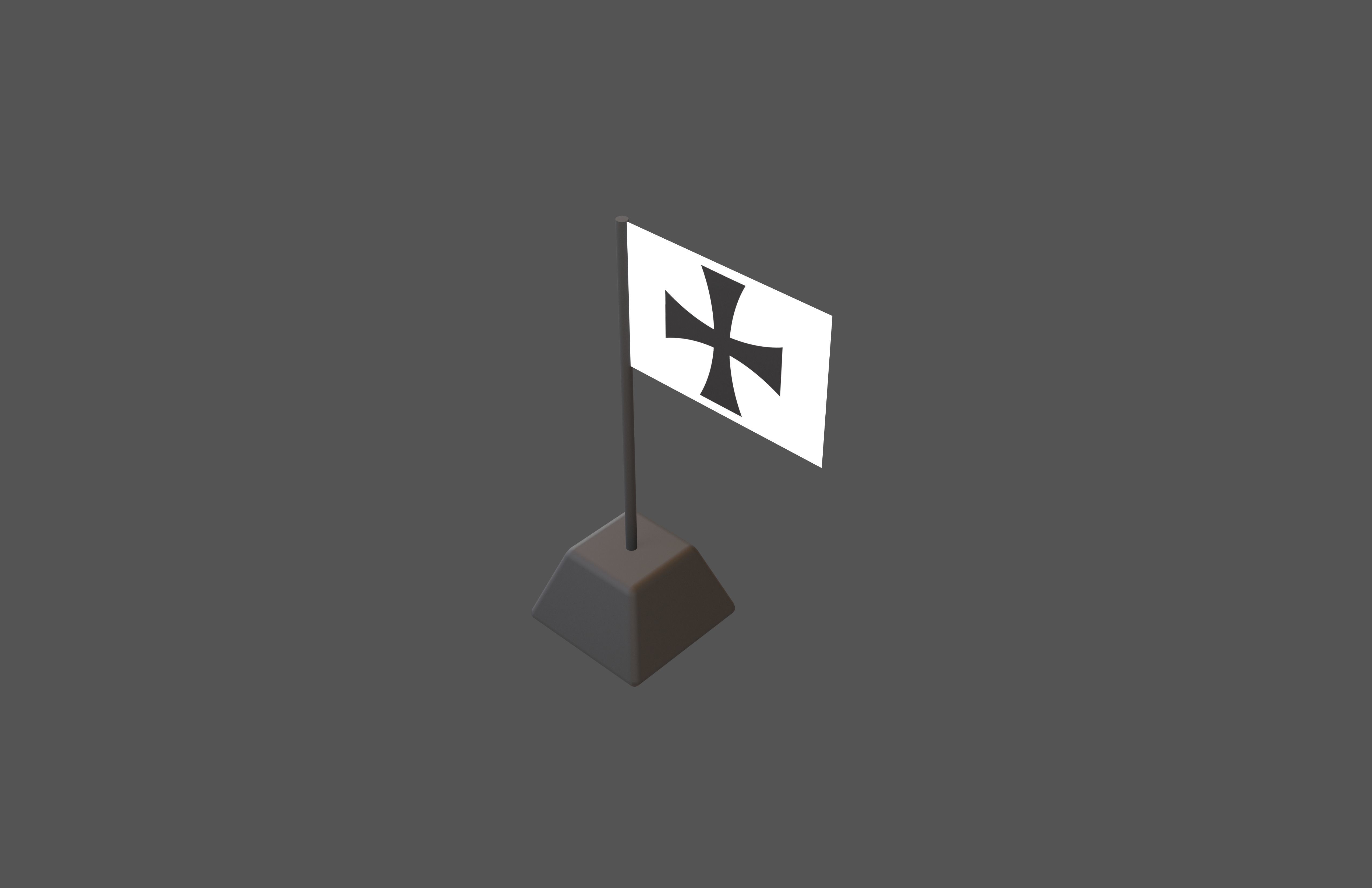 3D model Teutonic Order Flag v1 001 VR / AR / low-poly | CGTrader