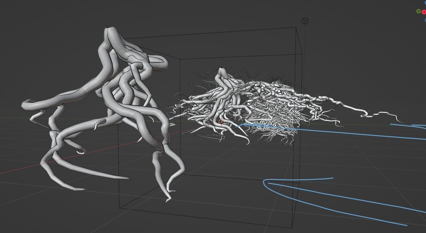 Root generator - Animation Ready - Geometry Nodes 3D model animated ...