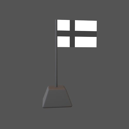 3D model Teutonic Order Flag v1 002 VR / AR / low-poly | CGTrader