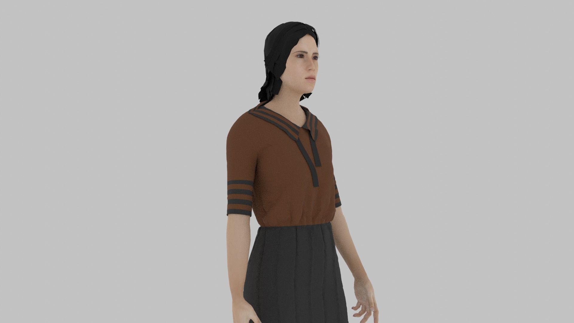 3D model High-school Girl VR / AR / low-poly | CGTrader