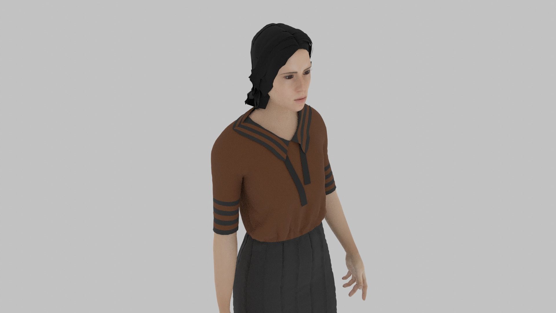 3D model High-school Girl VR / AR / low-poly | CGTrader