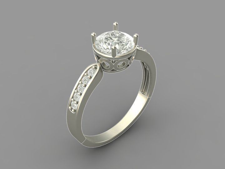 solitaire wedding engagement ring print model 3D model 3D printable ...