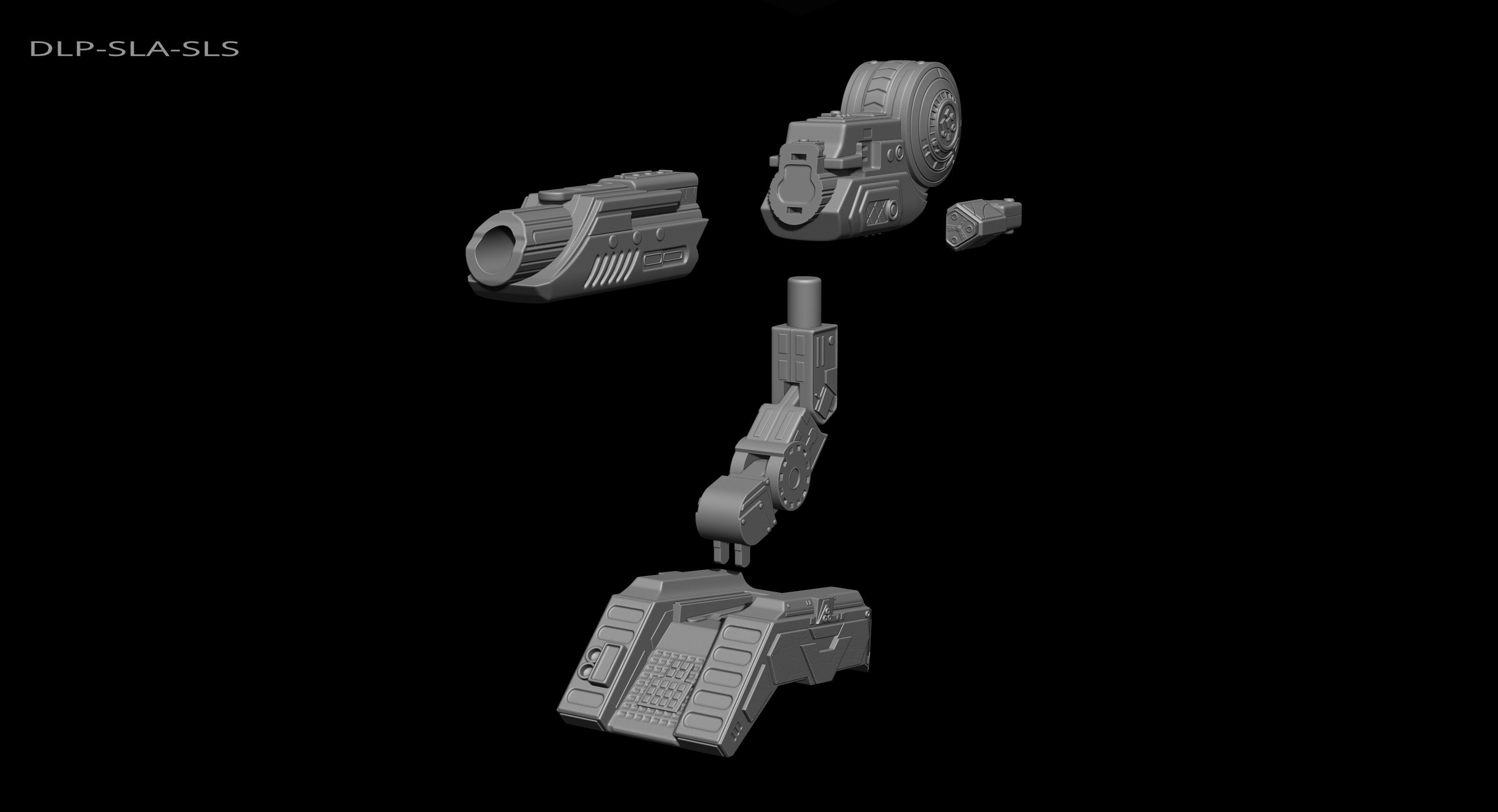 Predator Shoulder Cannon plasma 2 Size File for 3D Printing 3D model 3D ...