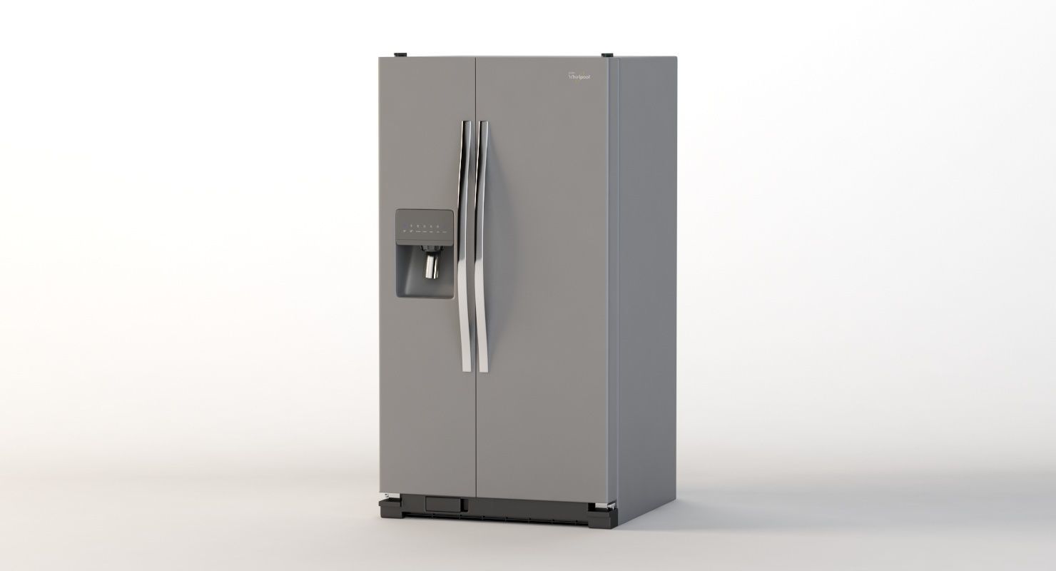 Whirlpool 36 Inch Wide Large Side By Side Refrigerator 3D model | CGTrader