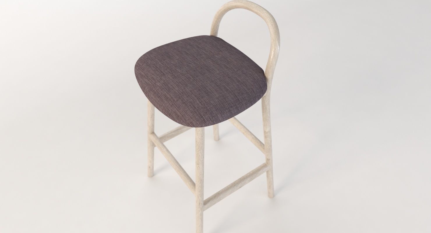 Very Wood Italian Zantilam Barstool 16 3D model | CGTrader