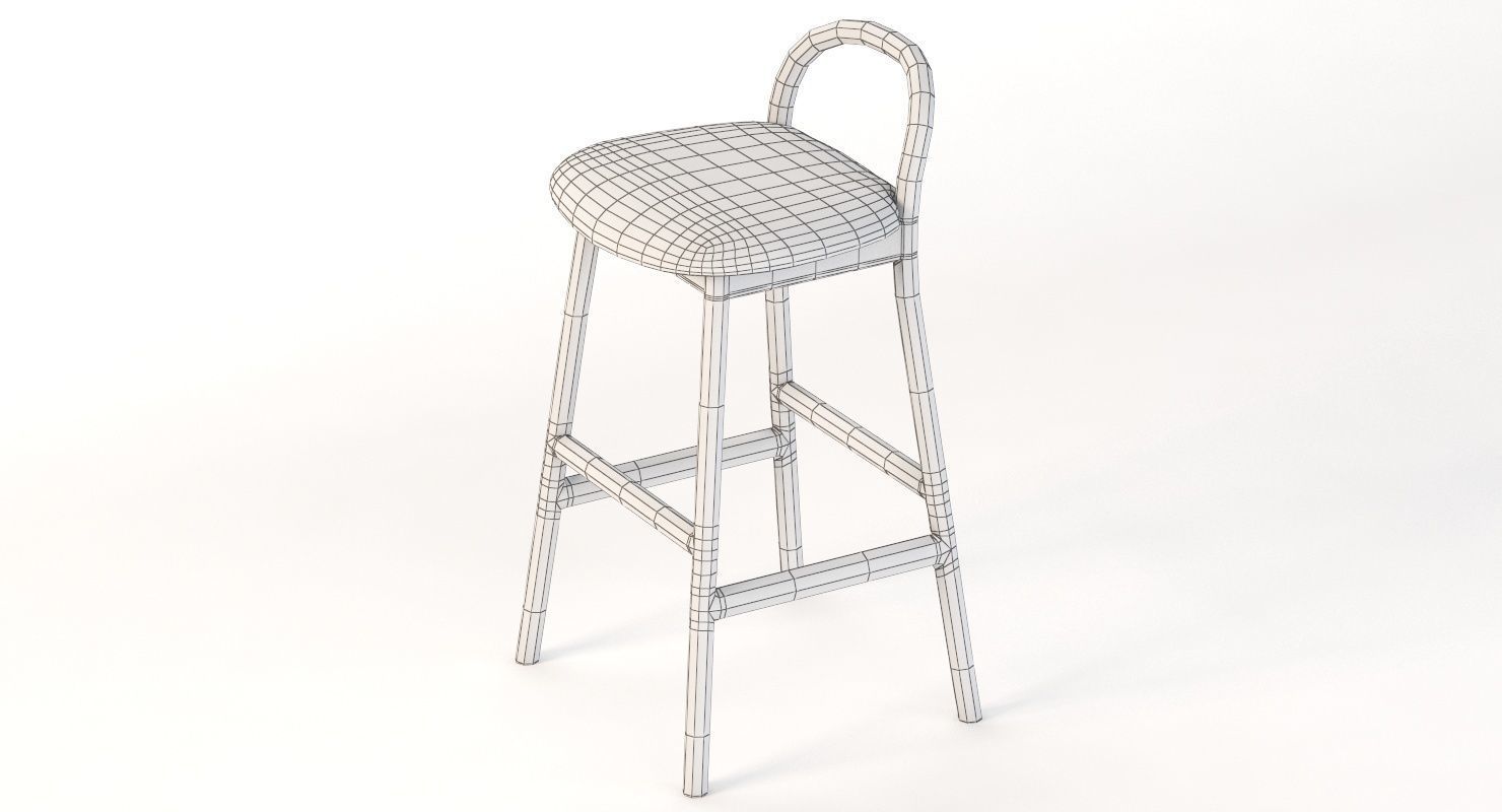Very Wood Italian Zantilam Barstool 16 3D model | CGTrader